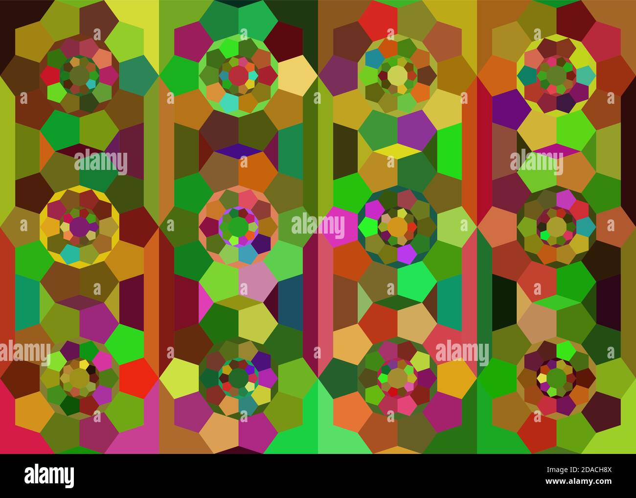 Colorful pentagons mosaic for backdrop, background, banner, wallpaper, mosaic and modern design ...