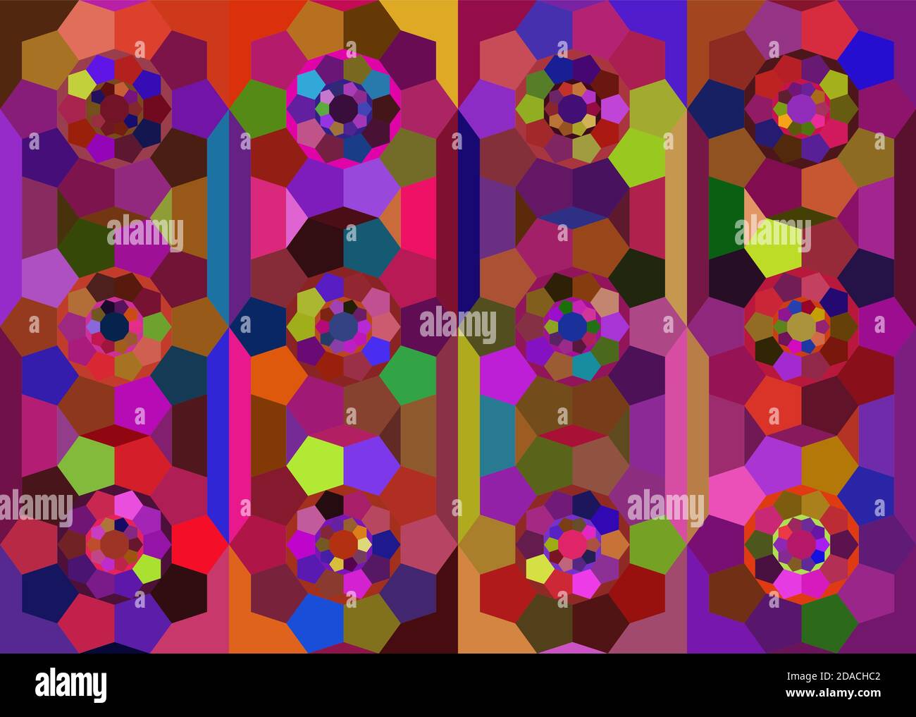 Colorful pentagons mosaic for backdrop, background, banner, wallpaper, mosaic and modern design ...