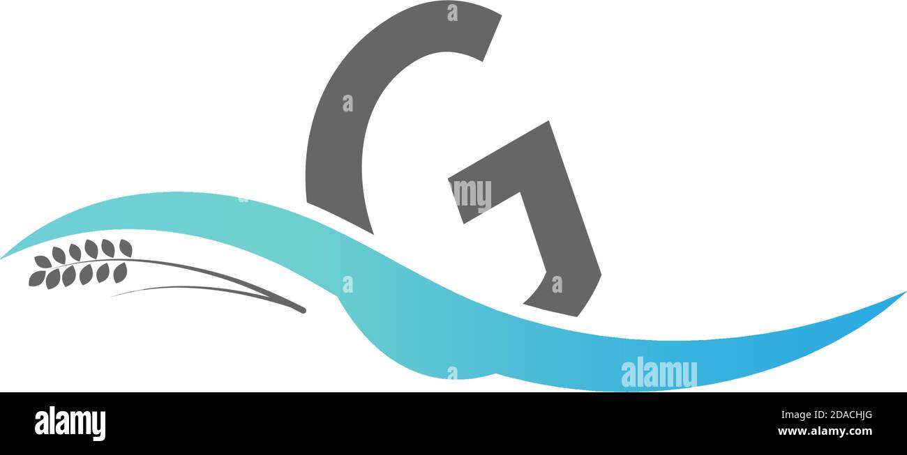 Icon logo letter G drop into the water illustration Stock Vector Image ...