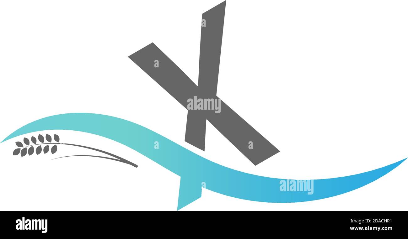 Icon logo letter X drop into the water illustration Stock Vector Image ...
