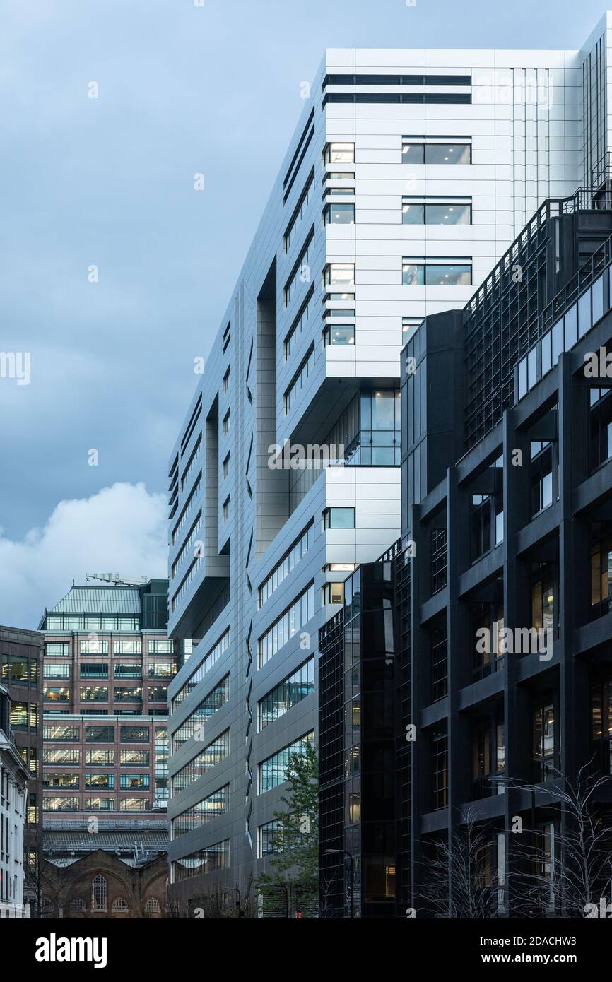 City of London Liverpool Street at Night Stock Photo - Alamy