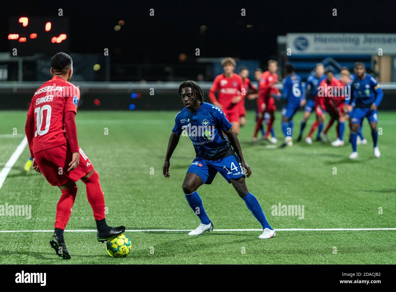 Koge, Denmark. 11th Nov, 2020. Jubril Adedeji (14) of HB Koge seen ...