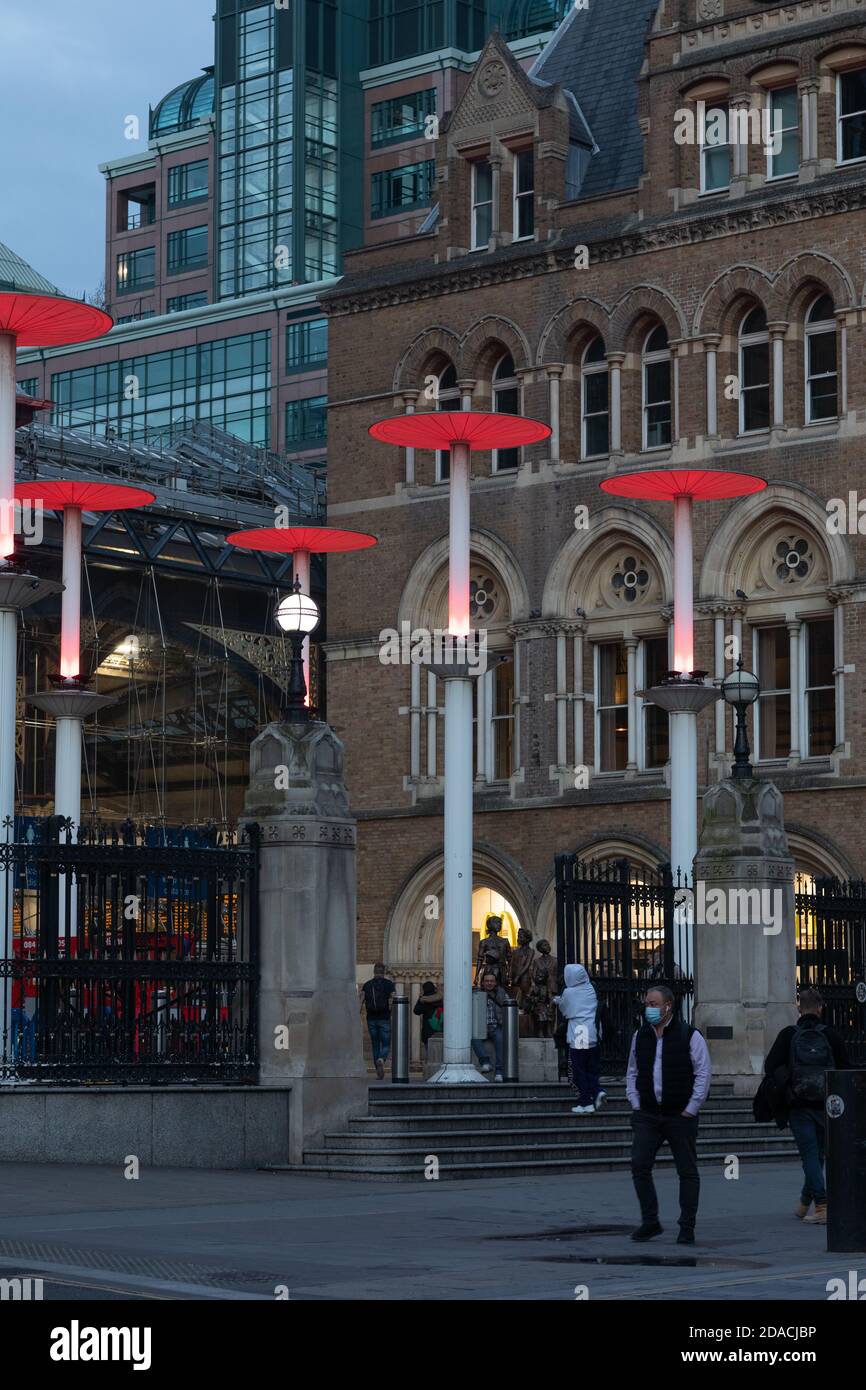 City of London Liverpool Street at Night Stock Photo - Alamy