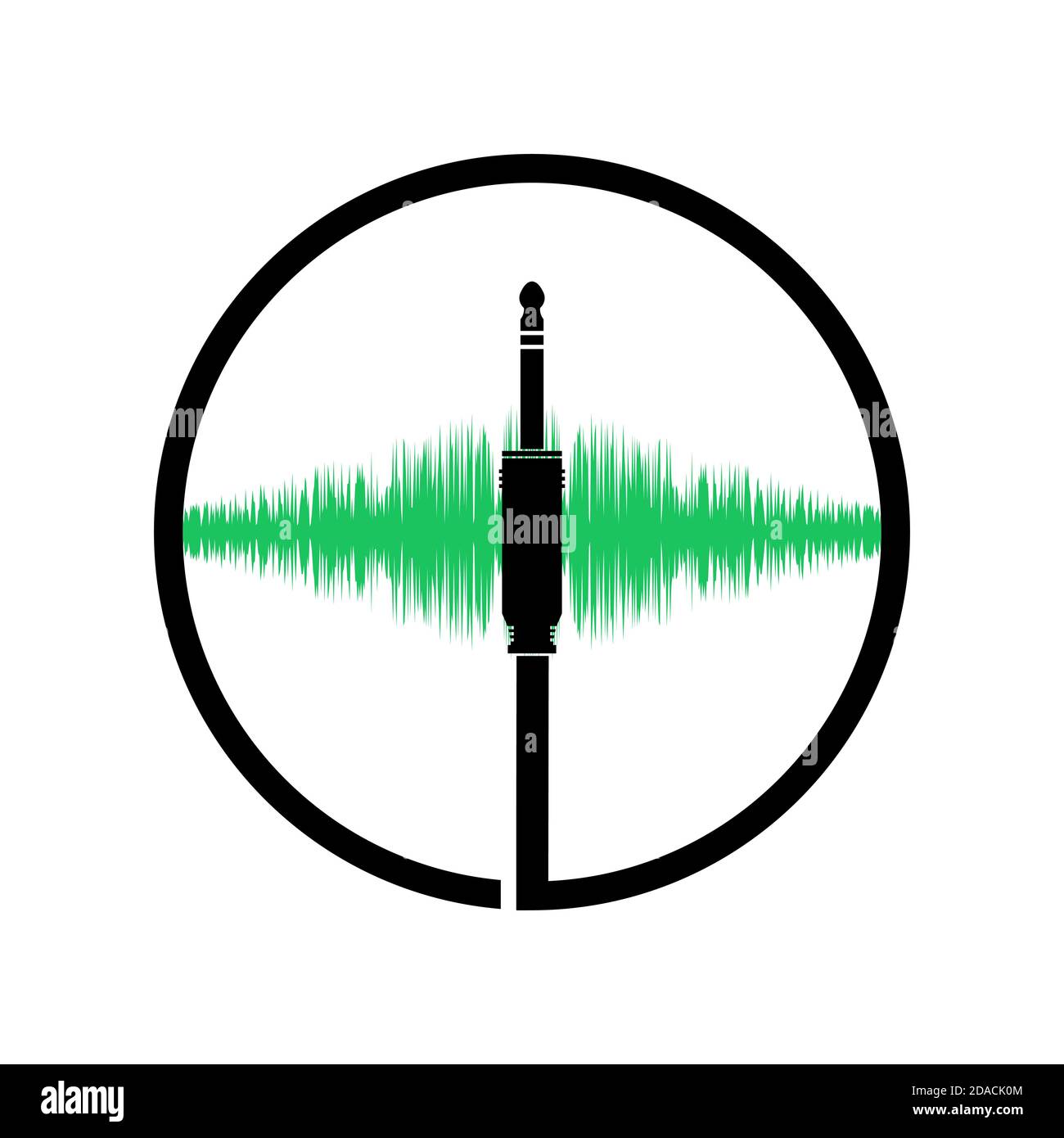 Coaxial Digital Audio Cable Logo Isolated on White Background Stock ...