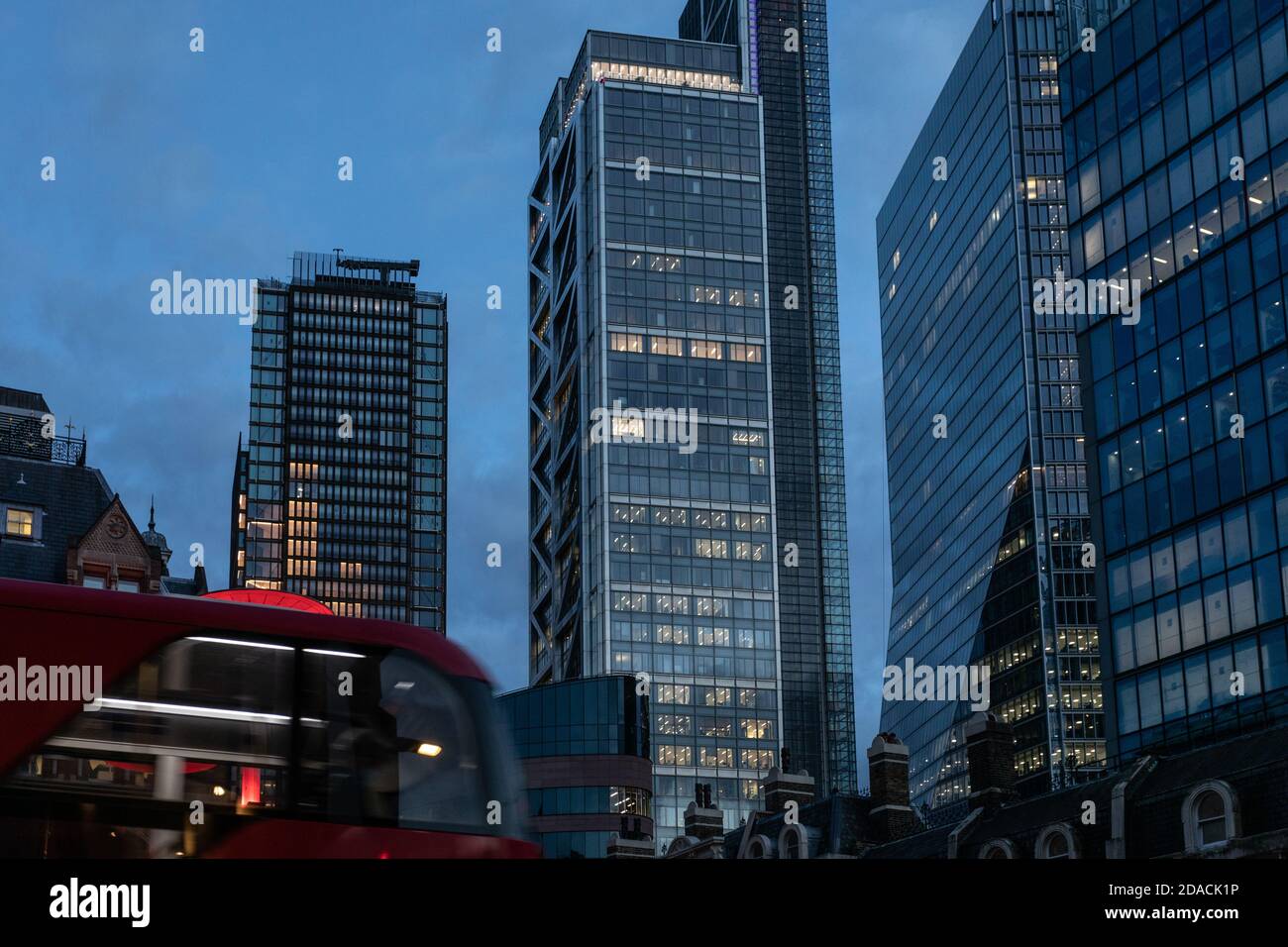 City of London Liverpool Street at Night Stock Photo - Alamy