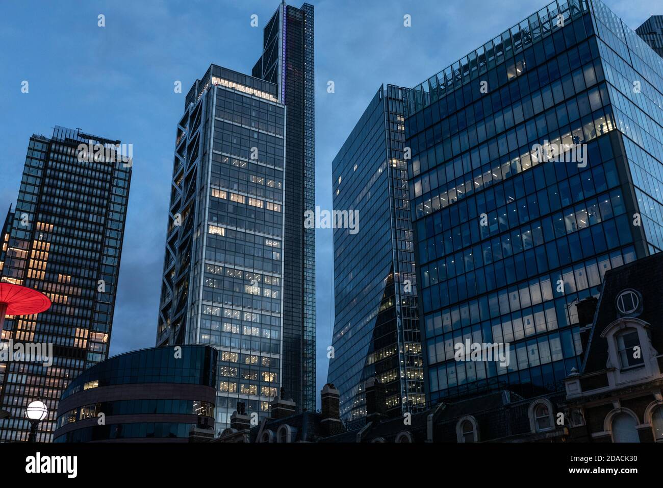 City of London Liverpool Street at Night Stock Photo - Alamy