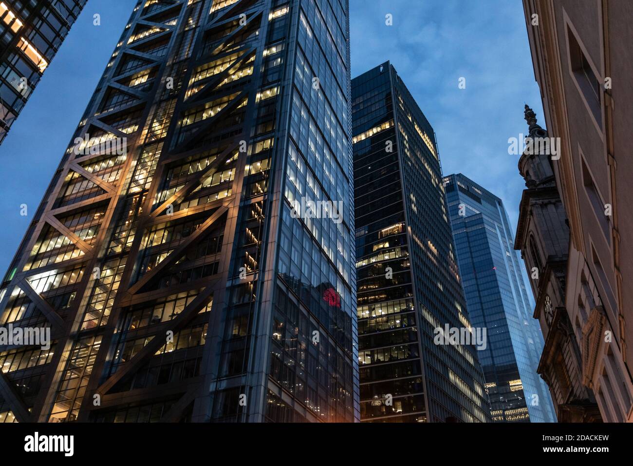 City of London Liverpool Street at Night Stock Photo - Alamy