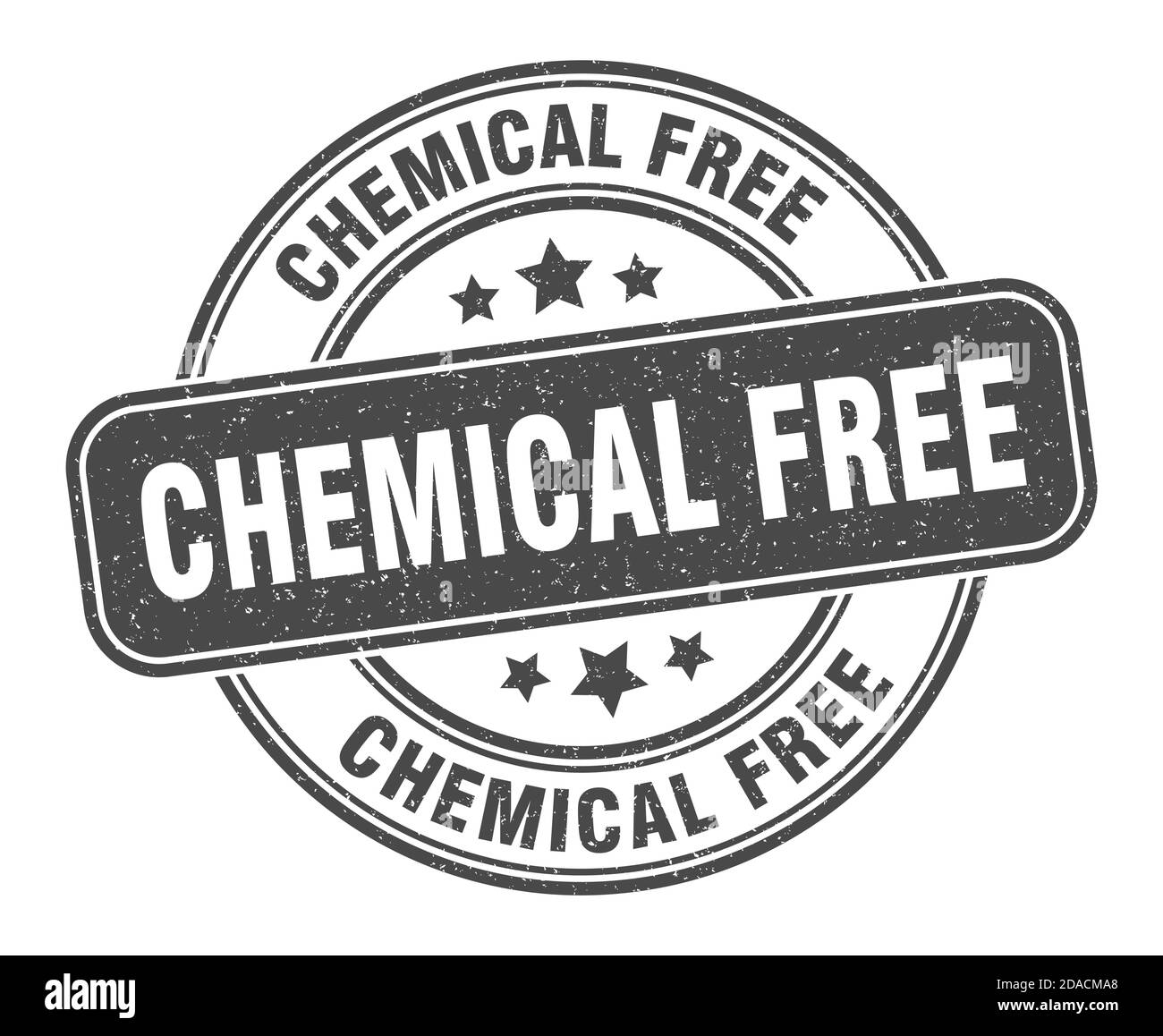 chemical free stamp. chemical free sign. round grunge label Stock ...