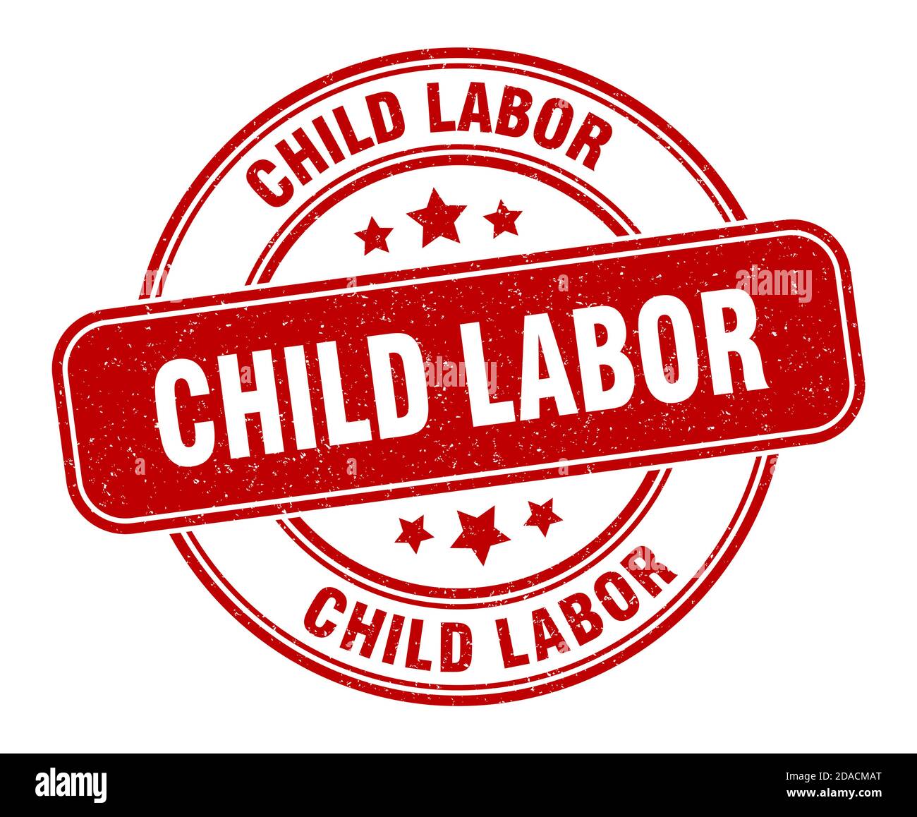 child labor stamp. child labor sign. round grunge label Stock Vector ...