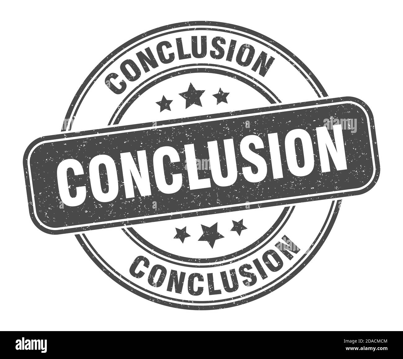 conclusion stamp. conclusion sign. round grunge label Stock Vector ...