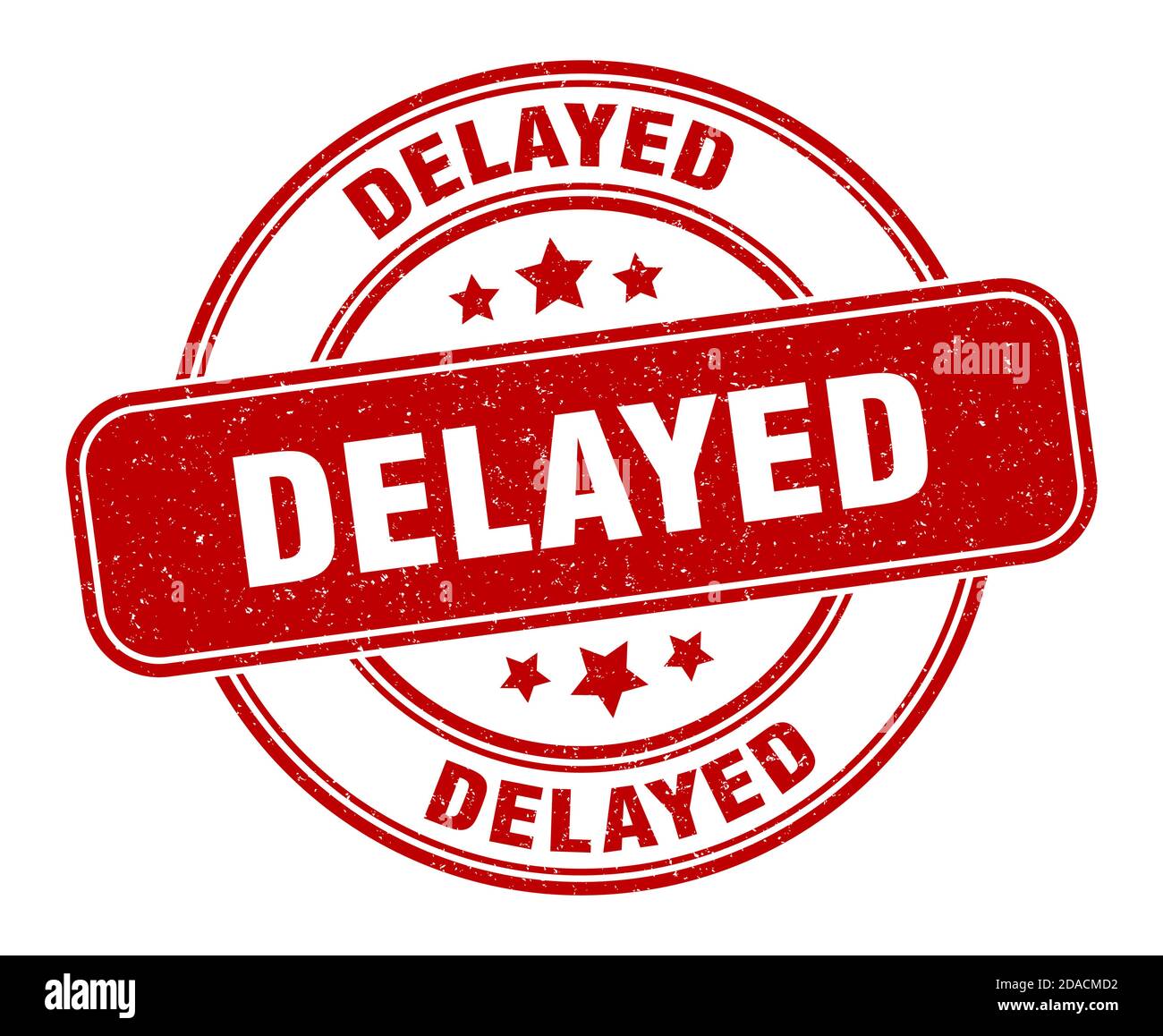 delayed stamp. delayed sign. round grunge label Stock Vector Image ...