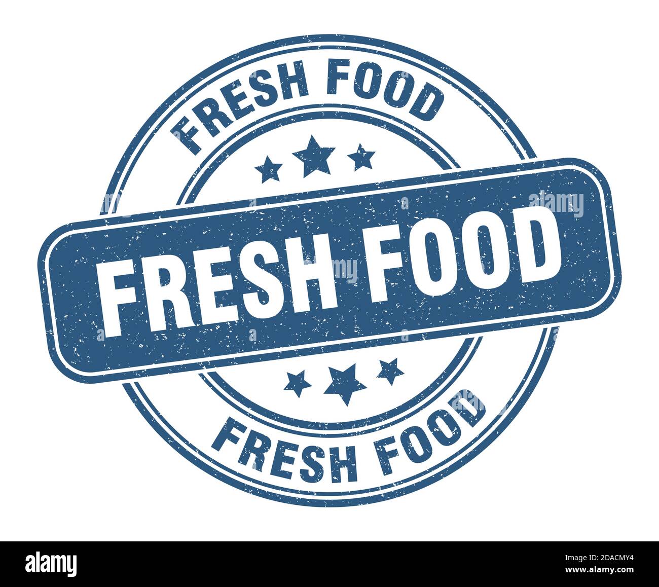 fresh food stamp. fresh food sign. round grunge label Stock Vector ...