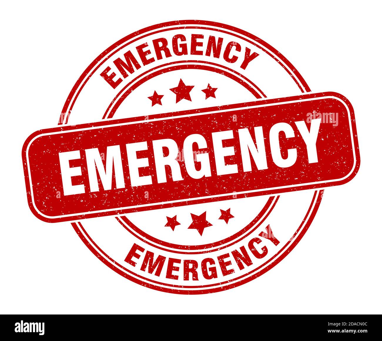emergency stamp. emergency sign. round grunge label Stock Vector Image ...