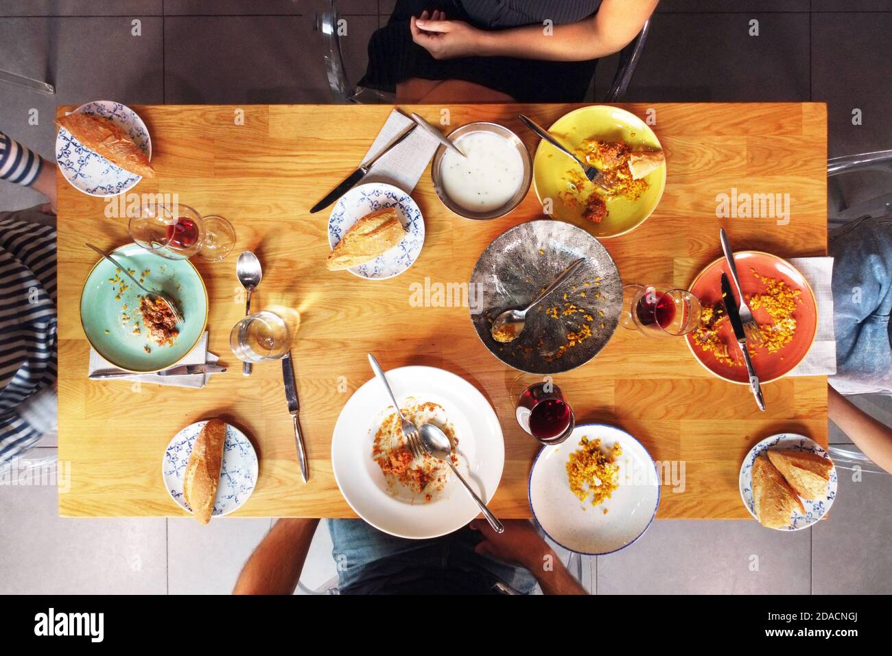 Dinner Table Top View