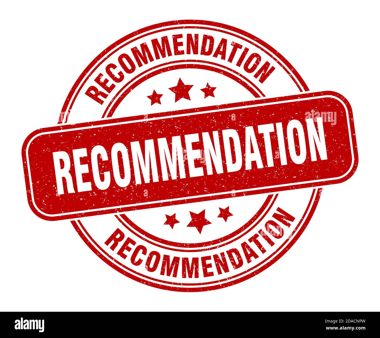 recommendation stamp. recommendation sign. round grunge label Stock ...