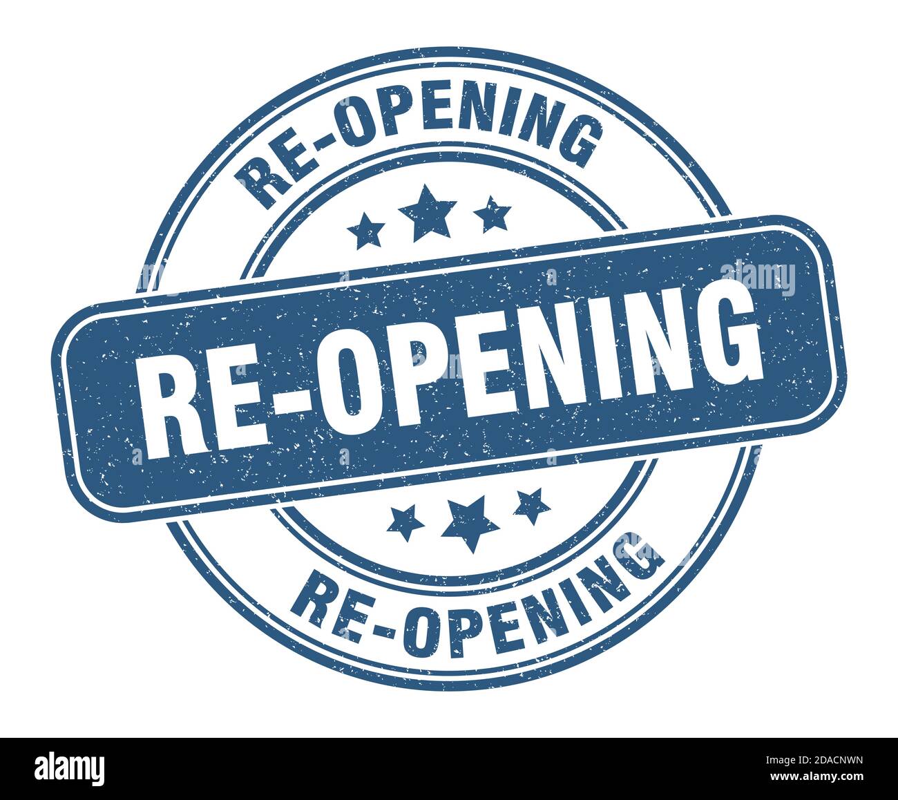 re-opening stamp. re-opening sign. round grunge label Stock Vector ...