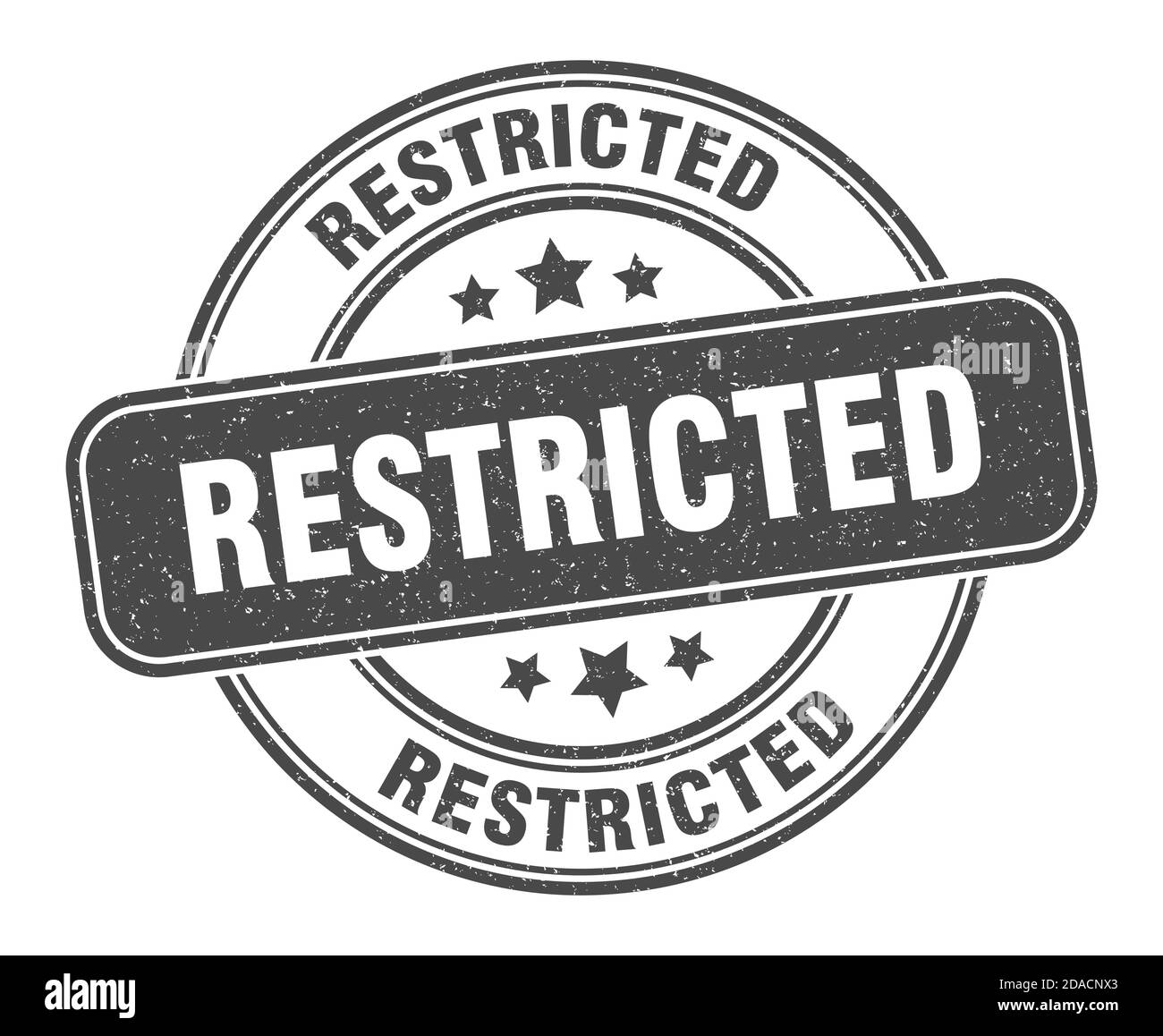 restricted stamp. restricted sign. round grunge label Stock Vector ...