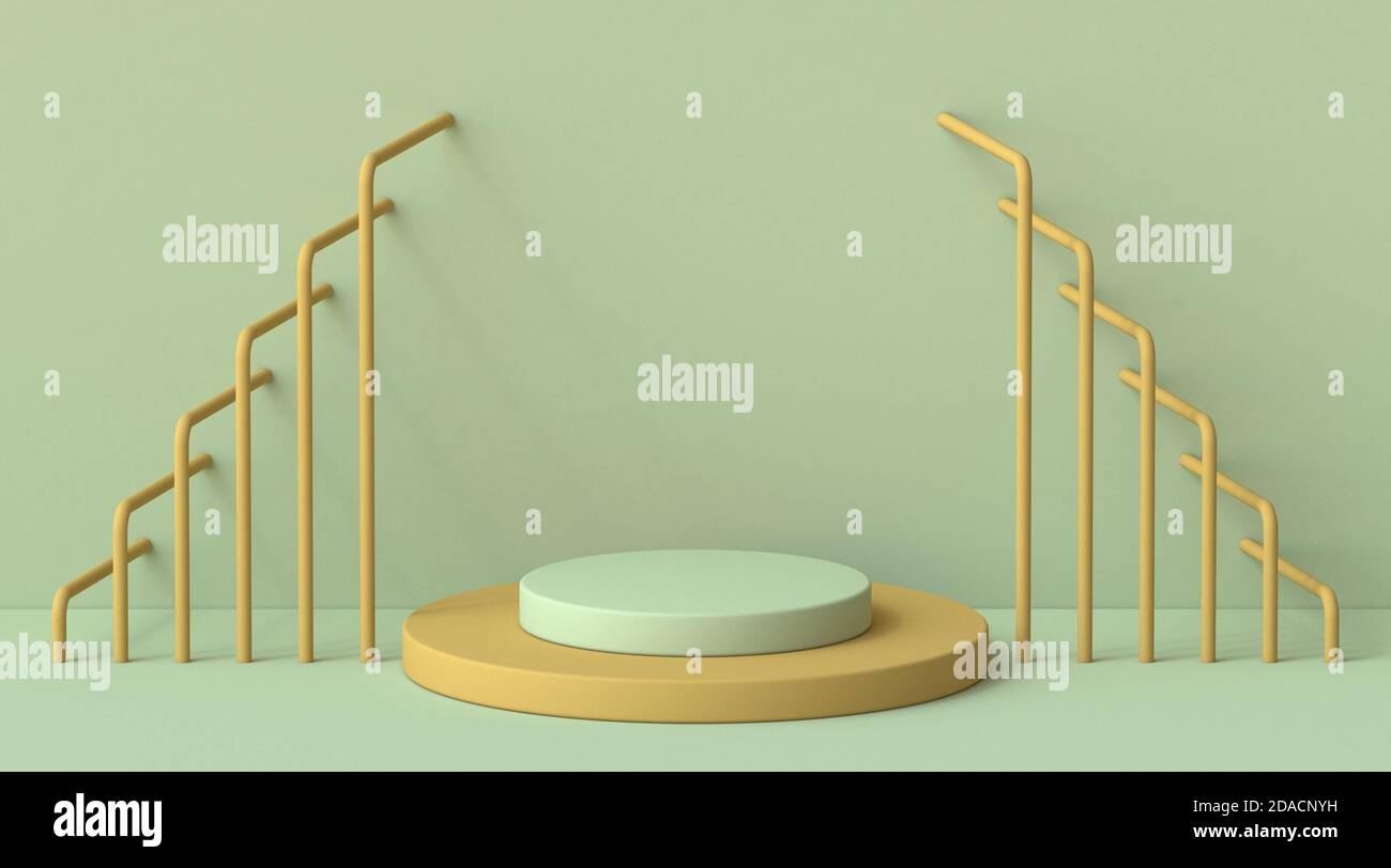 Mock up podium for product presentation with wire frames 3D render ...