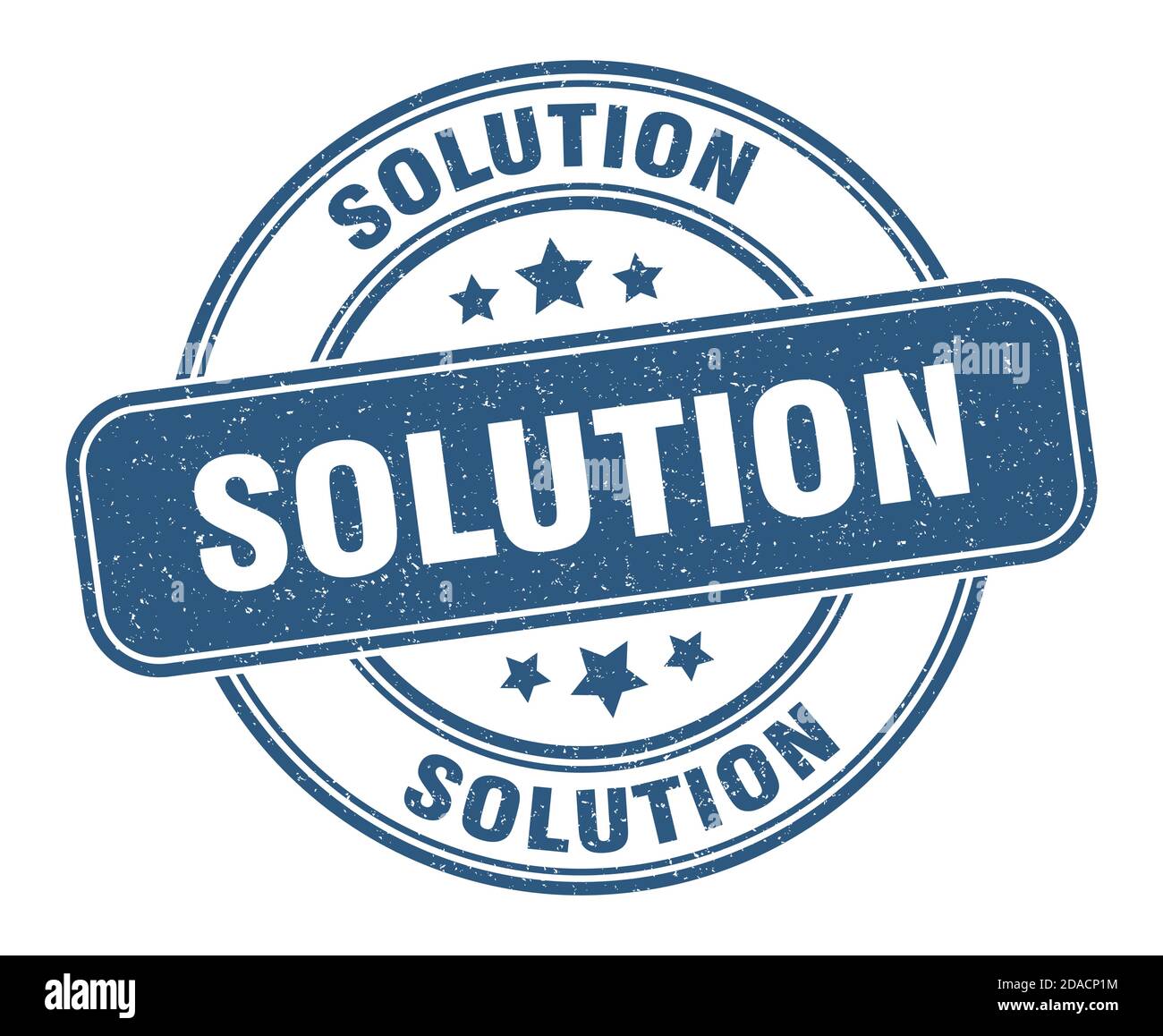 Solution stamp round grunge hi-res stock photography and images - Alamy