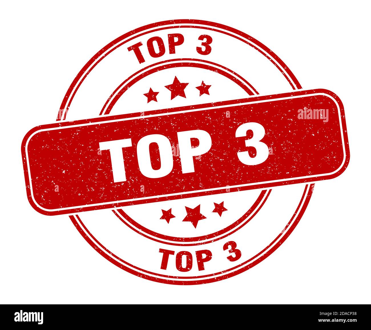 top 3 stamp. top 3 sign. round grunge label Stock Vector Image & Art ...