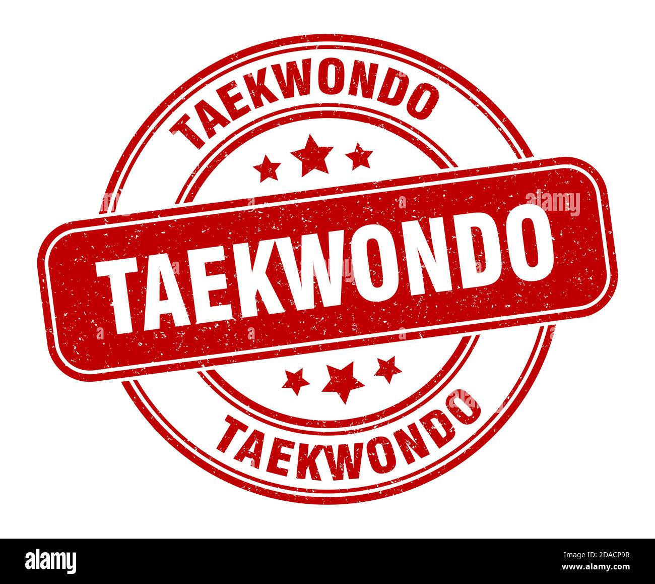 taekwondo stamp. taekwondo sign. round grunge label Stock Vector Image ...