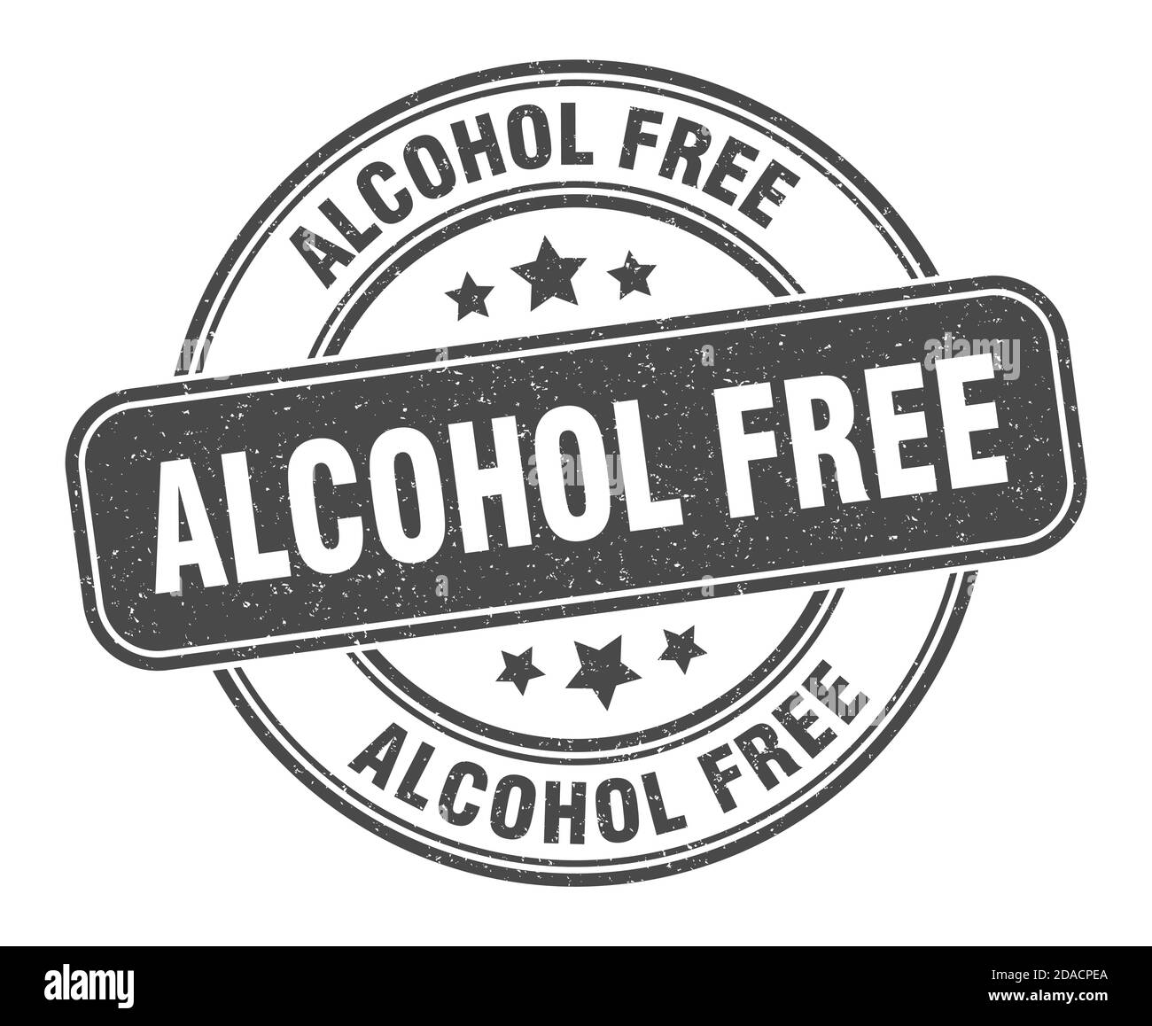 alcohol free stamp. alcohol free sign. round grunge label Stock Vector ...