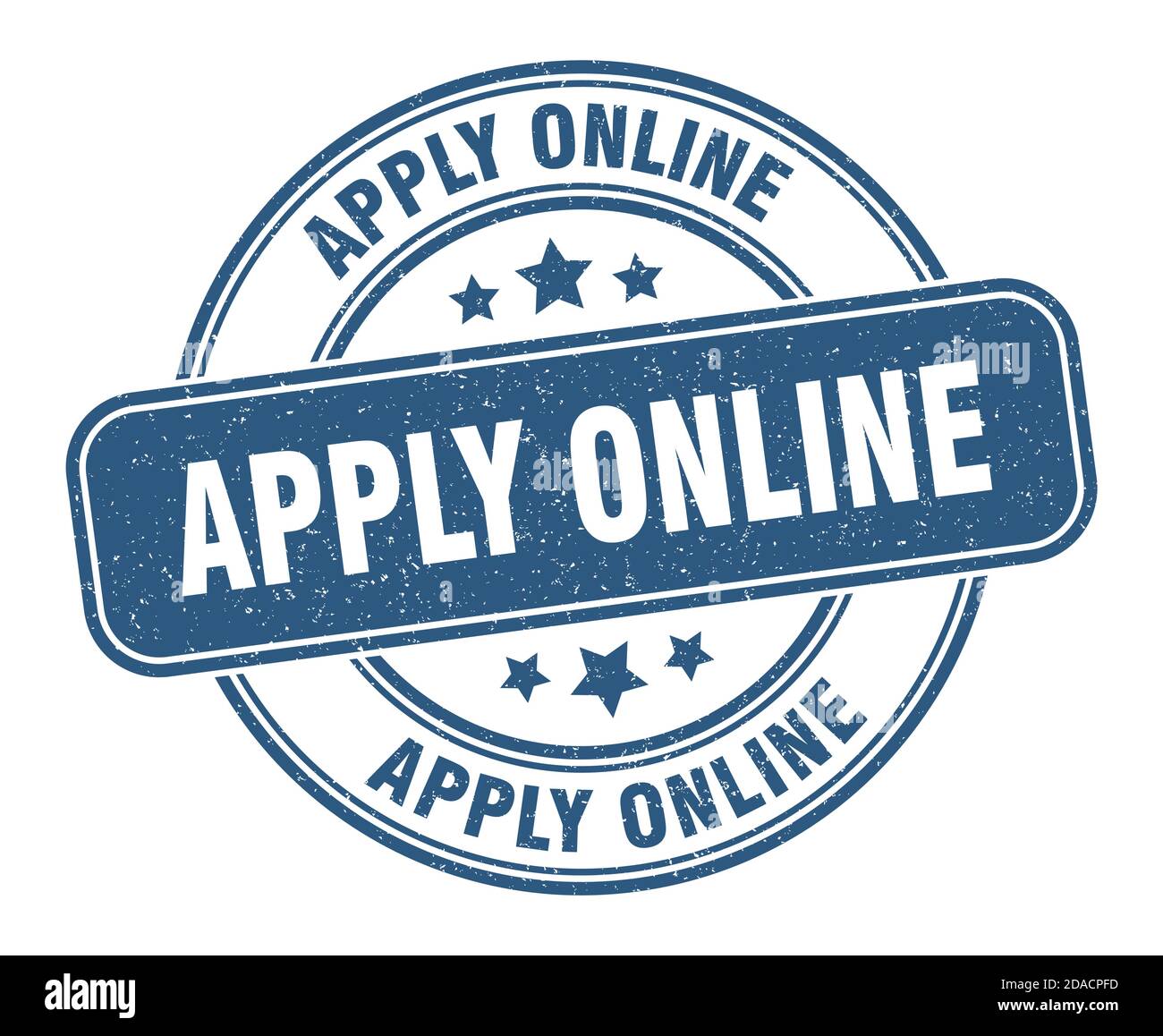 apply online stamp. apply online sign. round grunge label Stock Vector ...