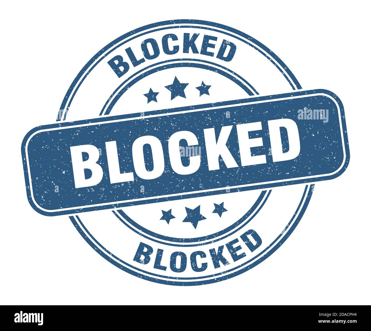 blocked stamp. blocked sign. round grunge label Stock Vector Image ...