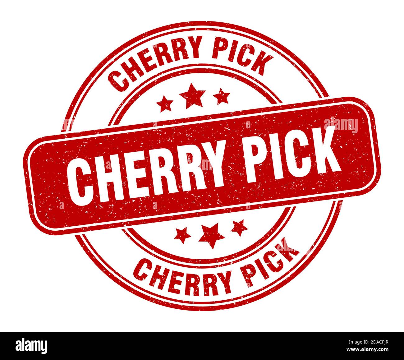 cherry pick stamp. cherry pick sign. round grunge label Stock Vector ...