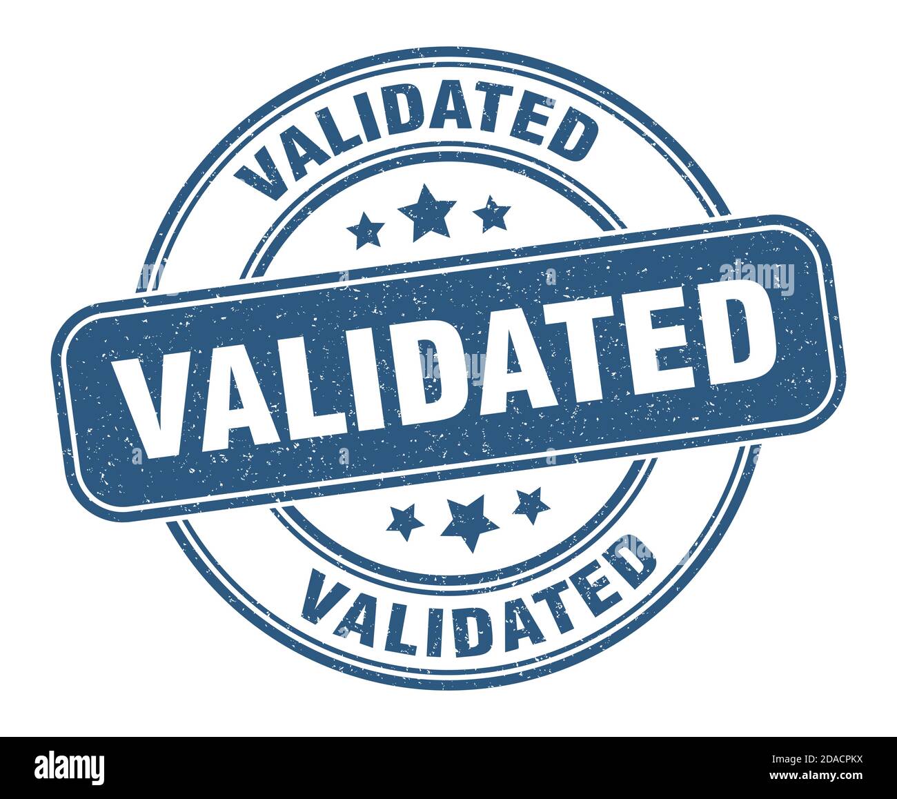 validated stamp. validated sign. round grunge label Stock Vector Image ...