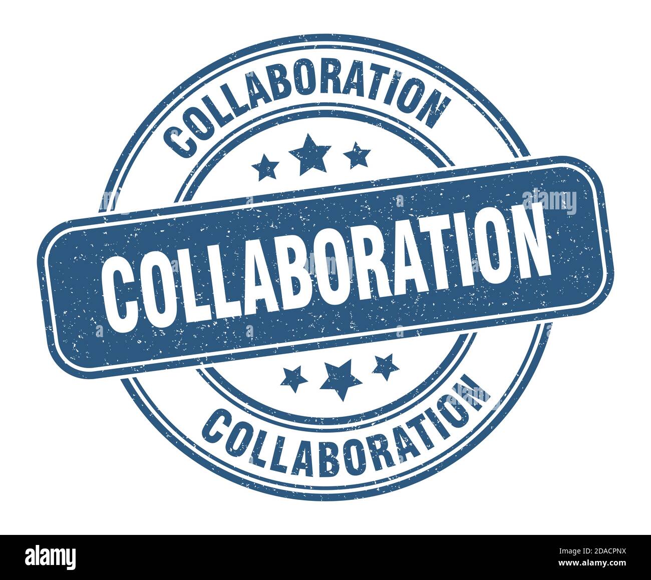collaboration stamp. collaboration sign. round grunge label Stock ...