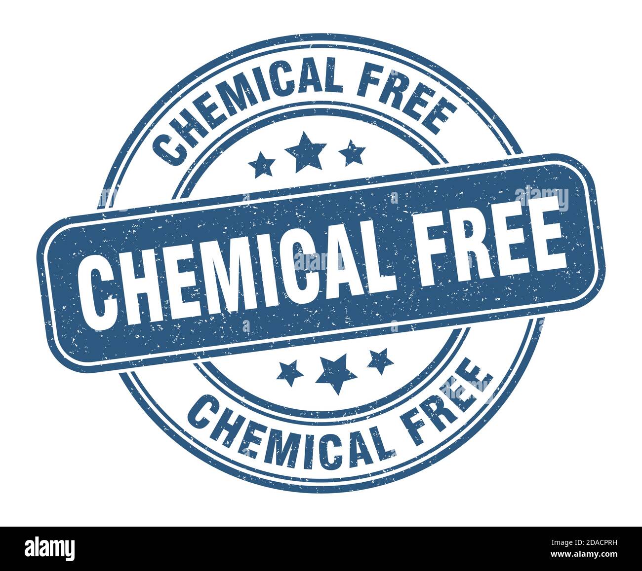 chemical free stamp. chemical free sign. round grunge label Stock ...