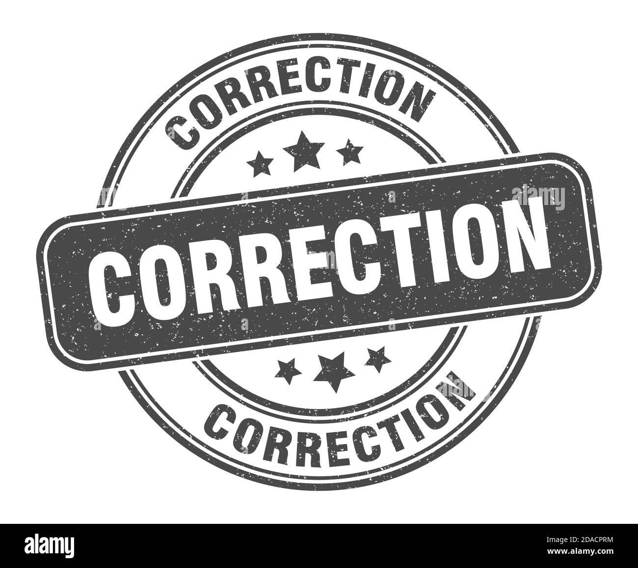 correction stamp. correction sign. round grunge label Stock Vector ...