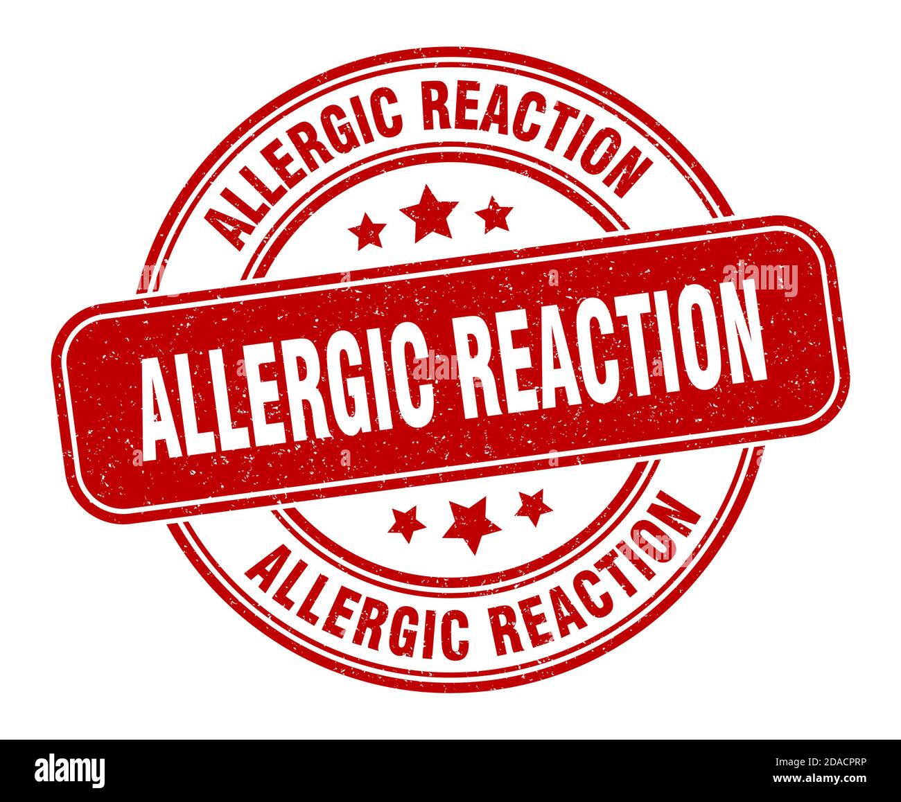 allergic reaction stamp. allergic reaction sign. round grunge label ...