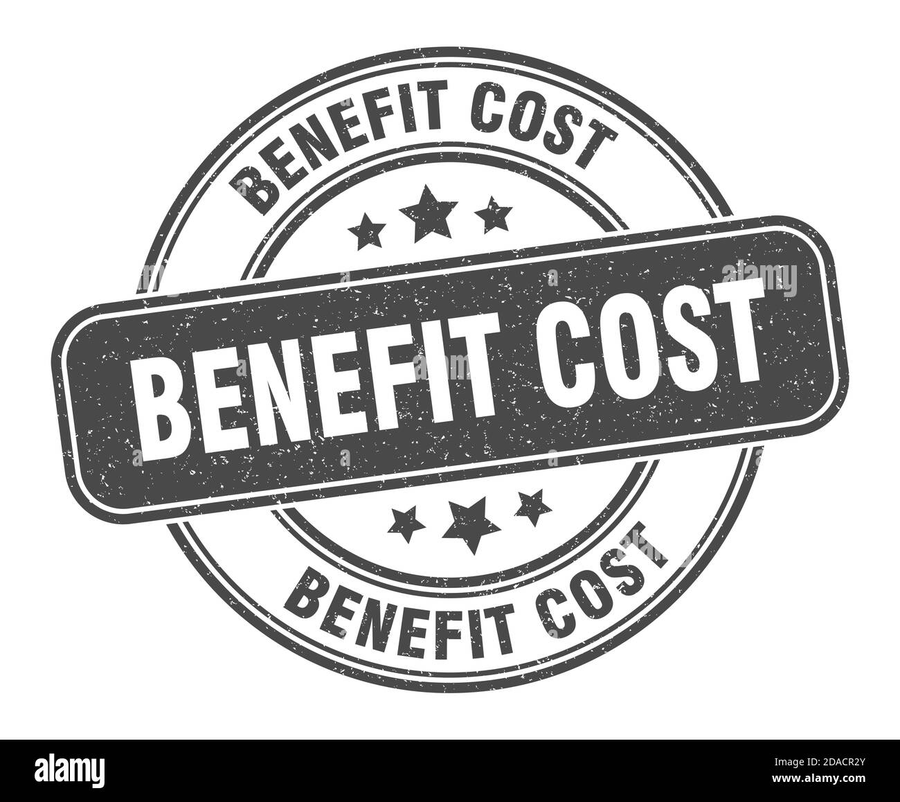 benefit cost stamp. benefit cost sign. round grunge label Stock Vector ...