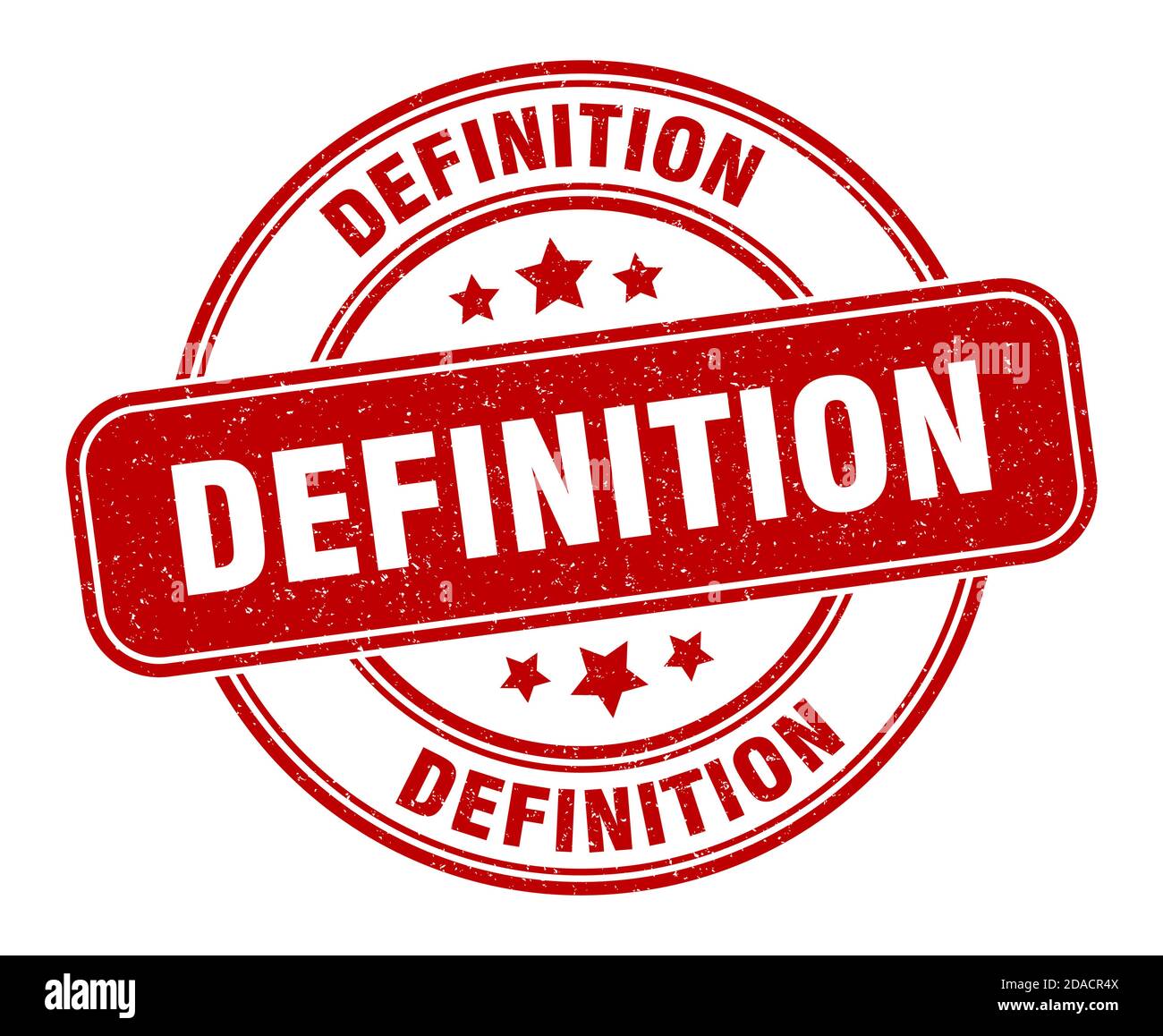 definition stamp. definition sign. round grunge label Stock Vector ...