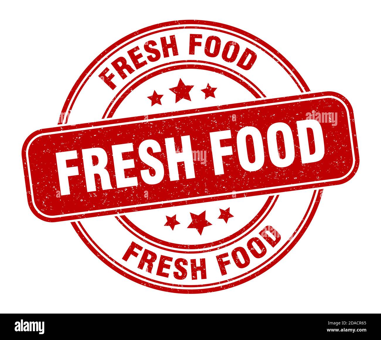 fresh food stamp. fresh food sign. round grunge label Stock Vector ...