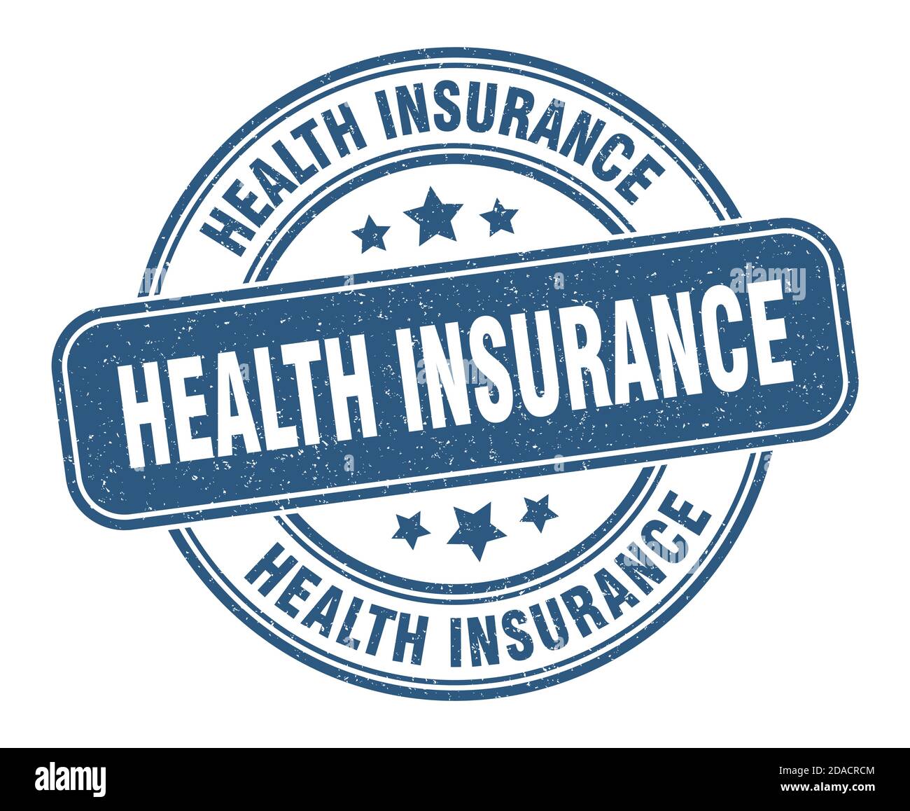 health insurance stamp. health insurance sign. round grunge label Stock ...