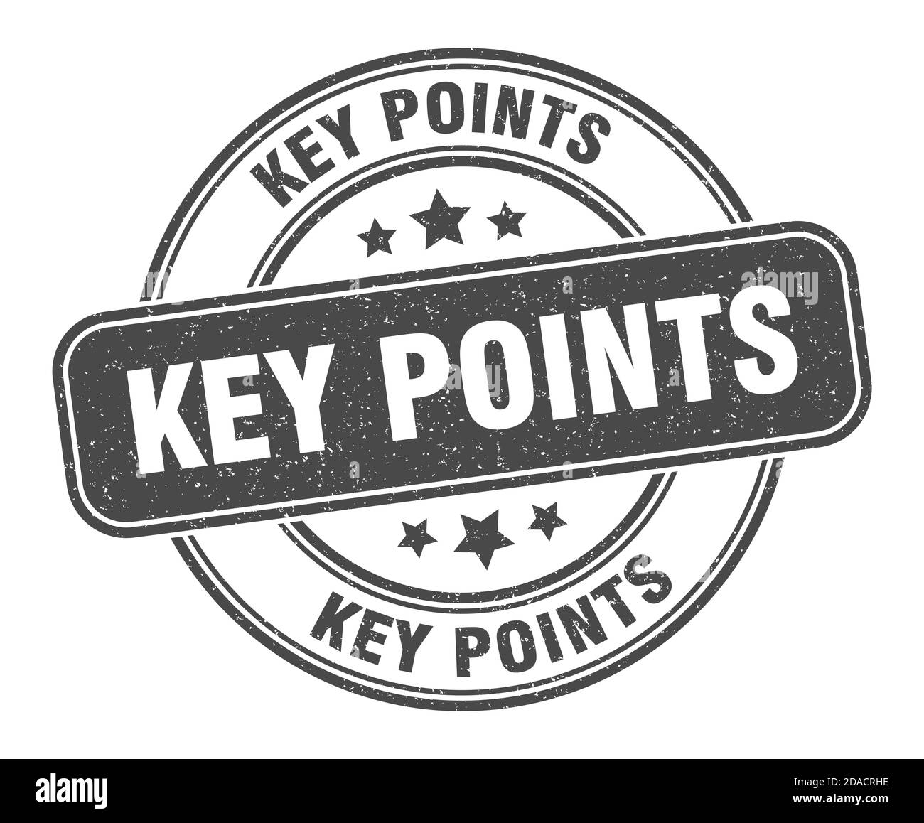 key points stamp. key points sign. round grunge label Stock Vector ...