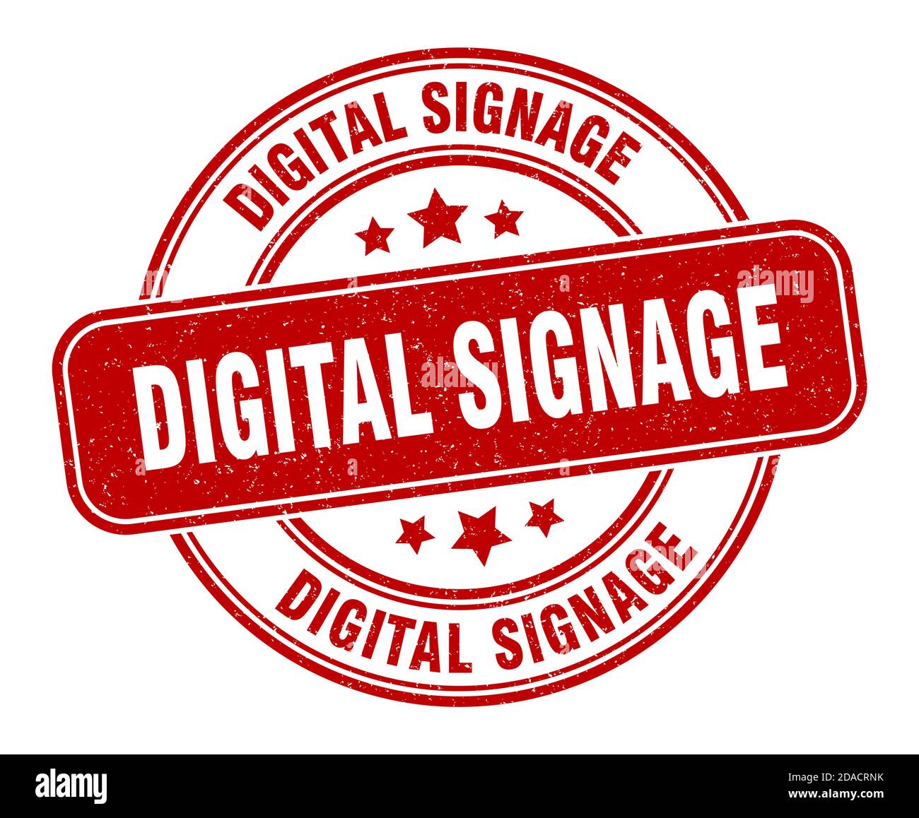 digital signage stamp. digital signage sign. round grunge label Stock ...