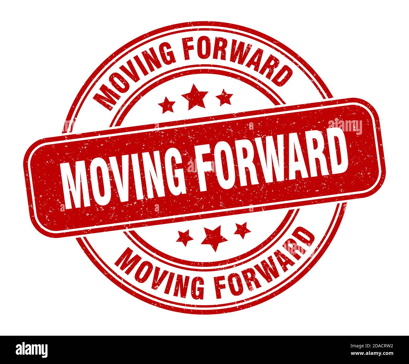 moving forward stamp. moving forward sign. round grunge label Stock ...
