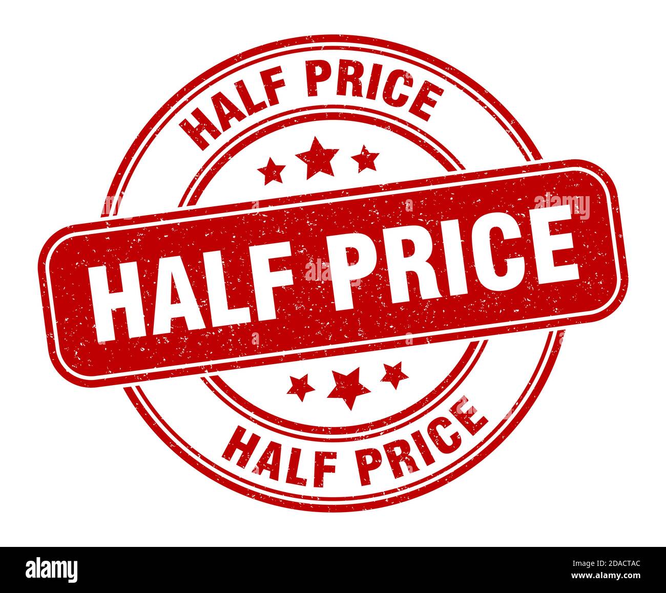 half price stamp. half price sign. round grunge label Stock Vector ...