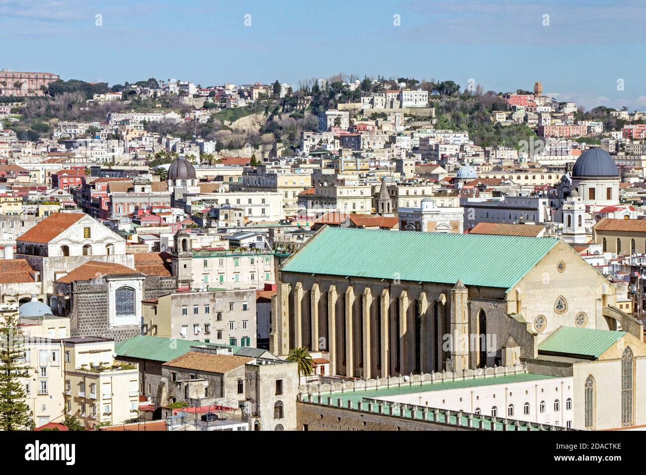 aerial view cityscape of colorful buildings in naples city Stock Photo ...