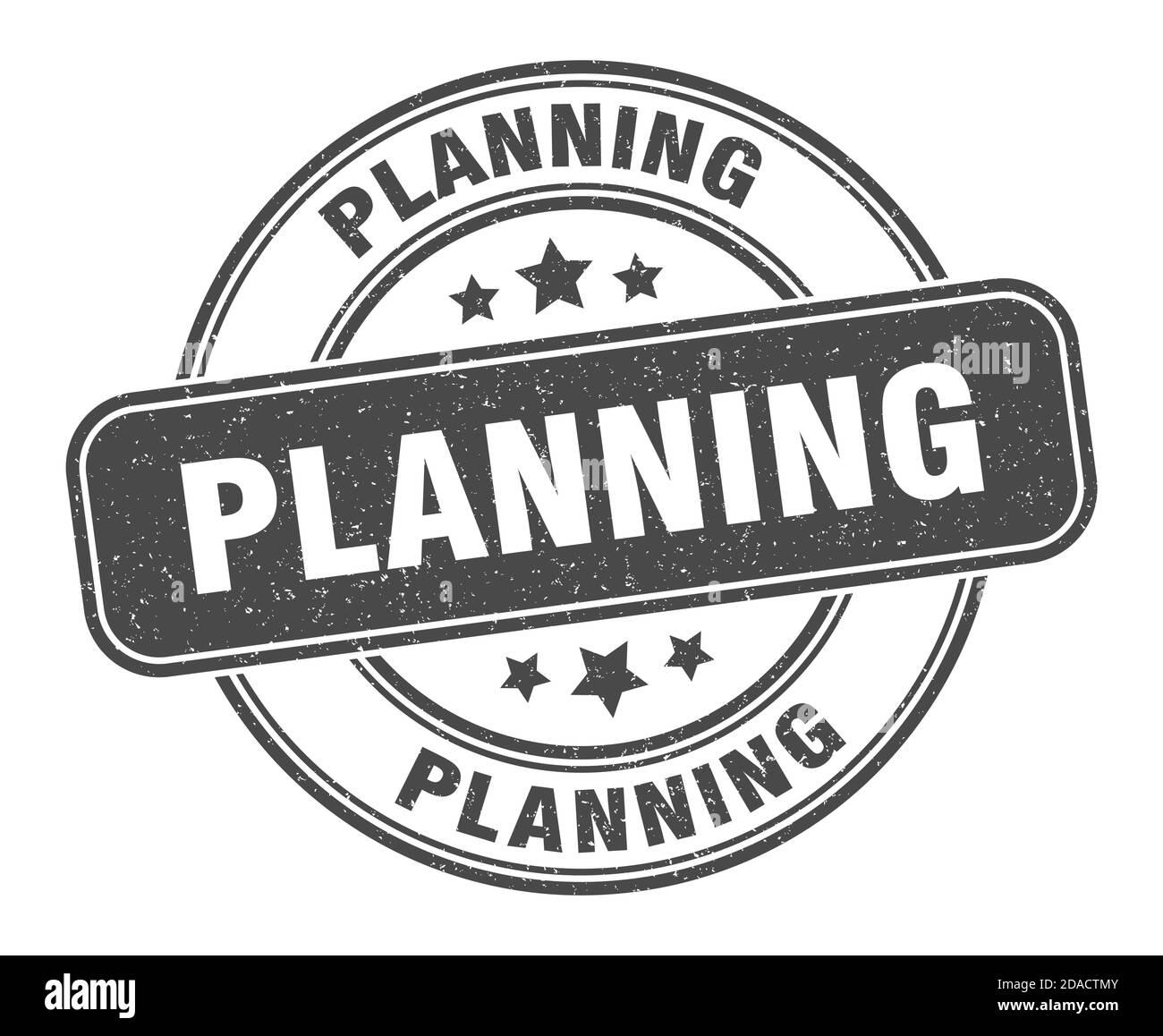 planning stamp. planning sign. round grunge label Stock Vector Image ...