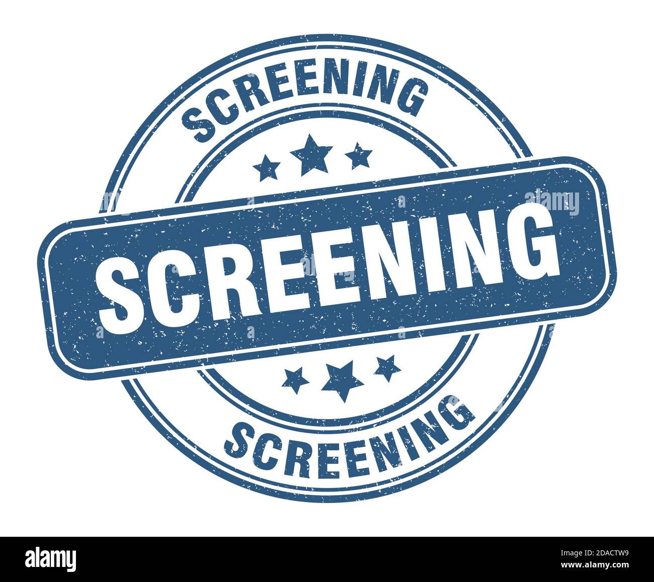 screening stamp. screening sign. round grunge label Stock Vector Image ...
