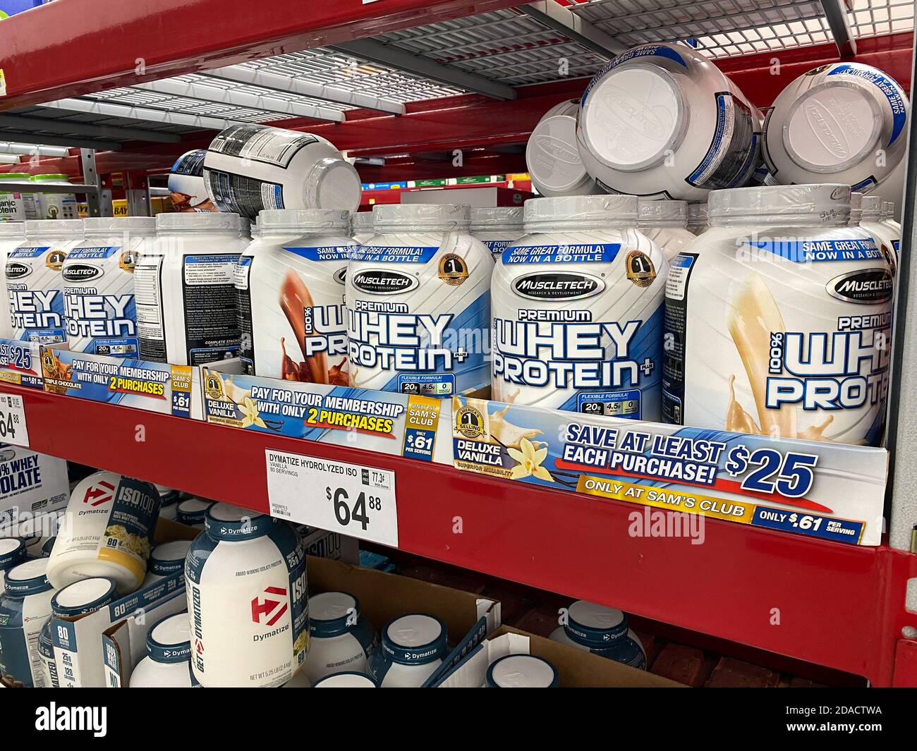Orlando,FL/USA - 2/11/20: Containers of Muscletech Premium Whey Protein ...