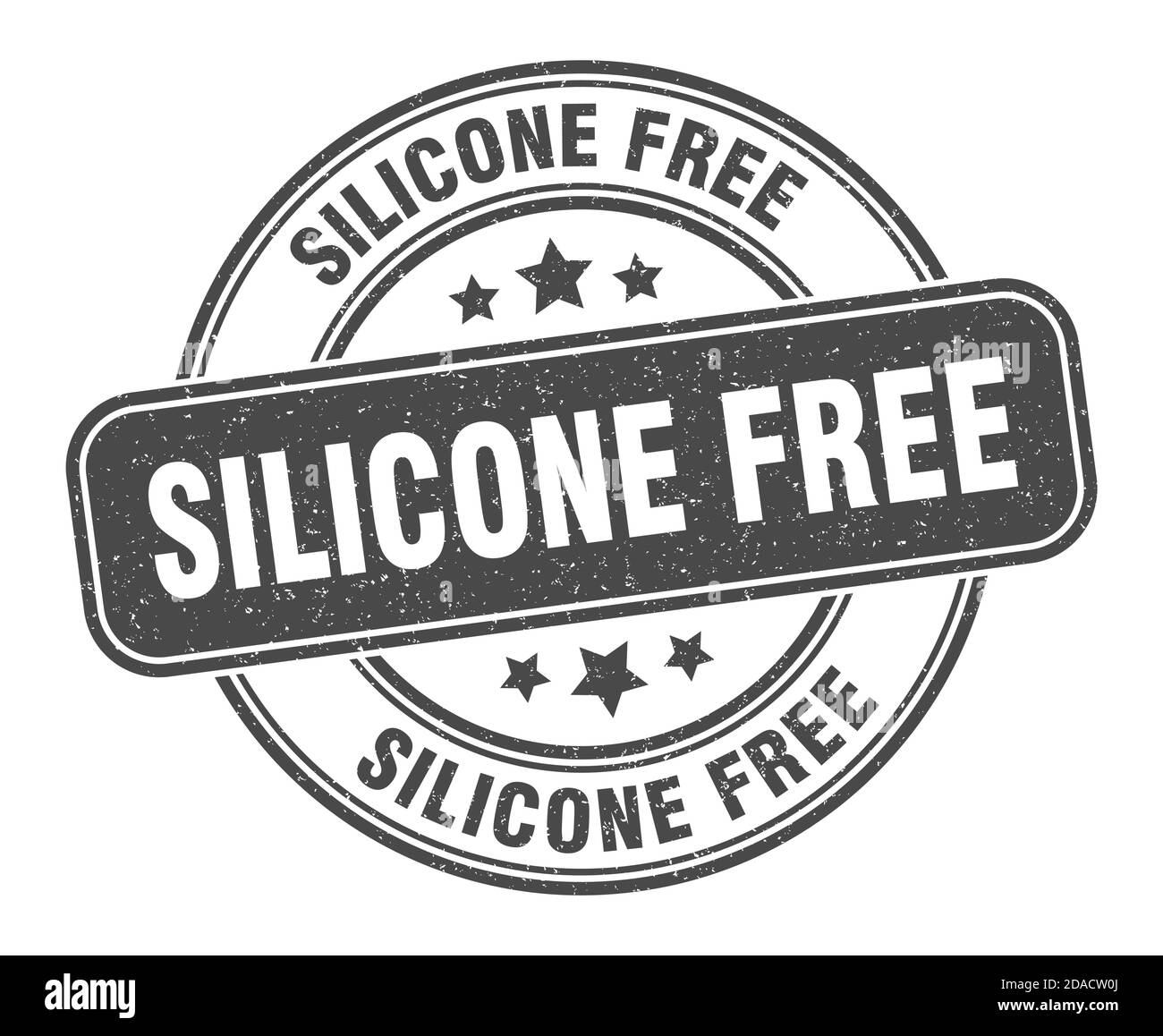 silicone free stamp. silicone free sign. round grunge label Stock ...