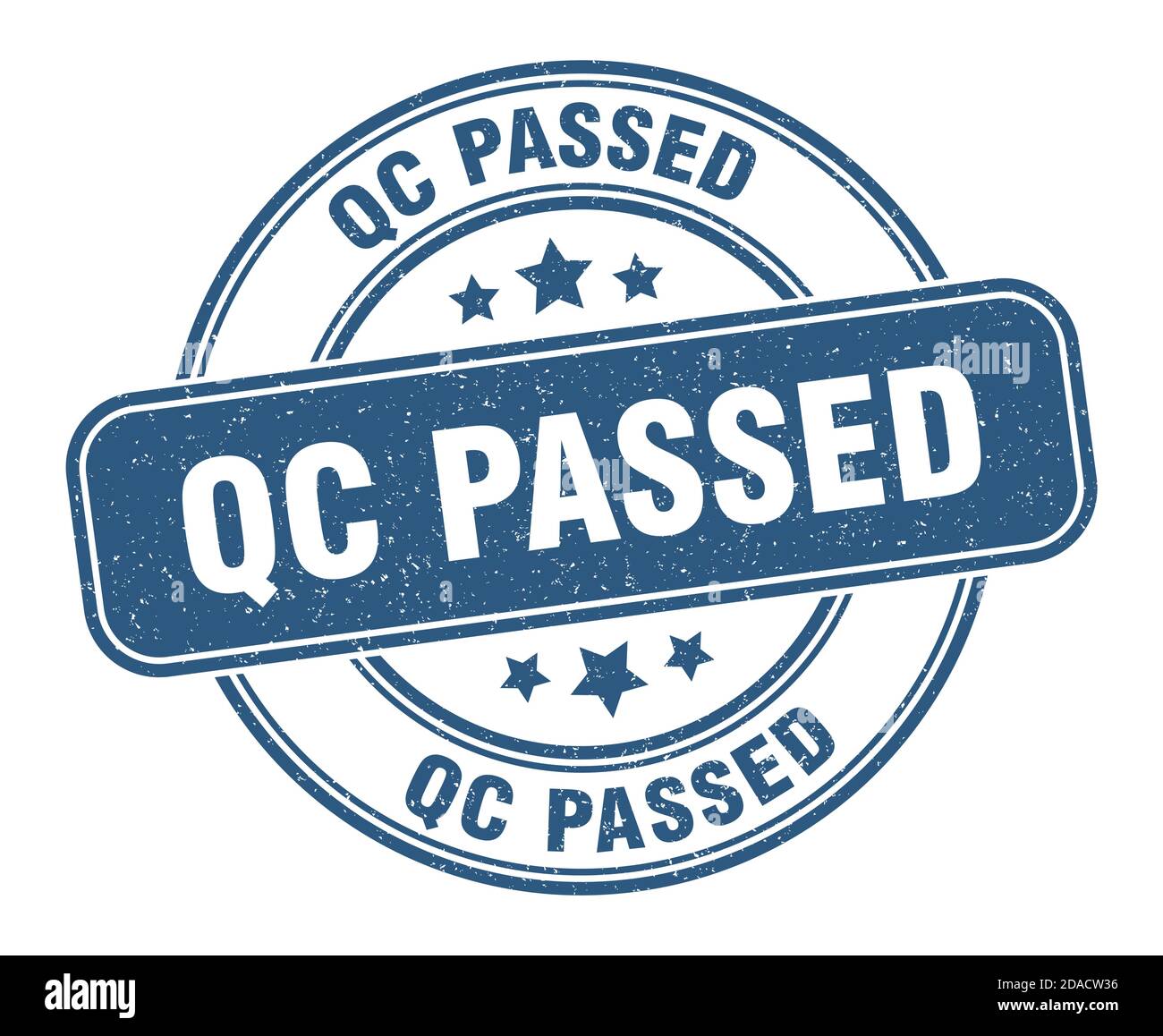 qc passed stamp. qc passed sign. round grunge label Stock Vector Image ...