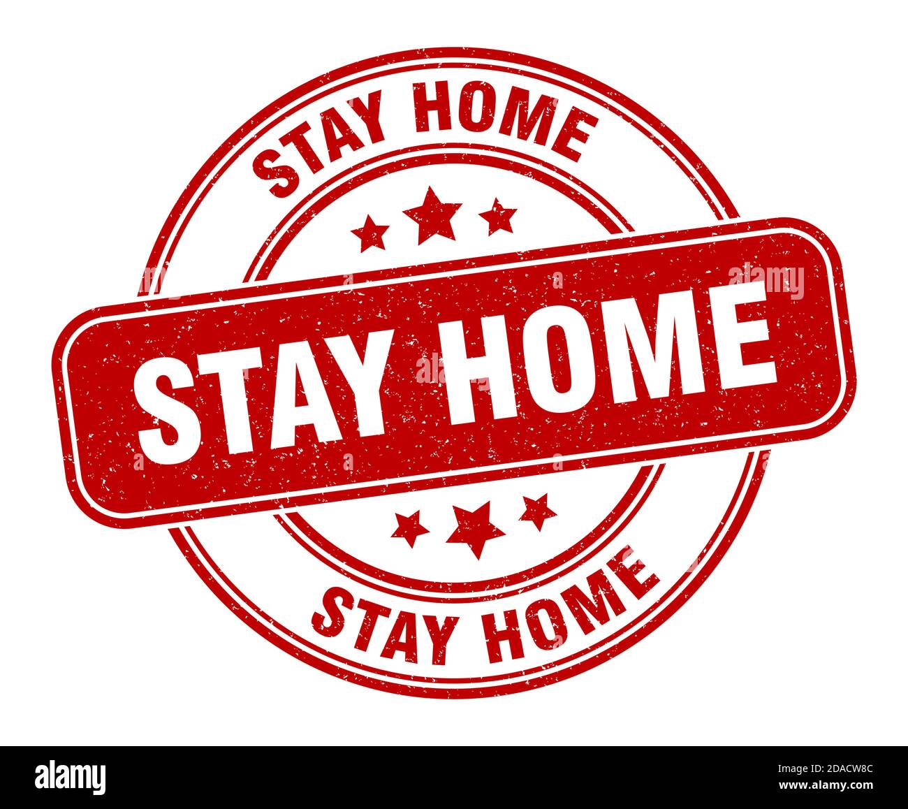 stay home stamp. stay home sign. round grunge label Stock Vector Image ...