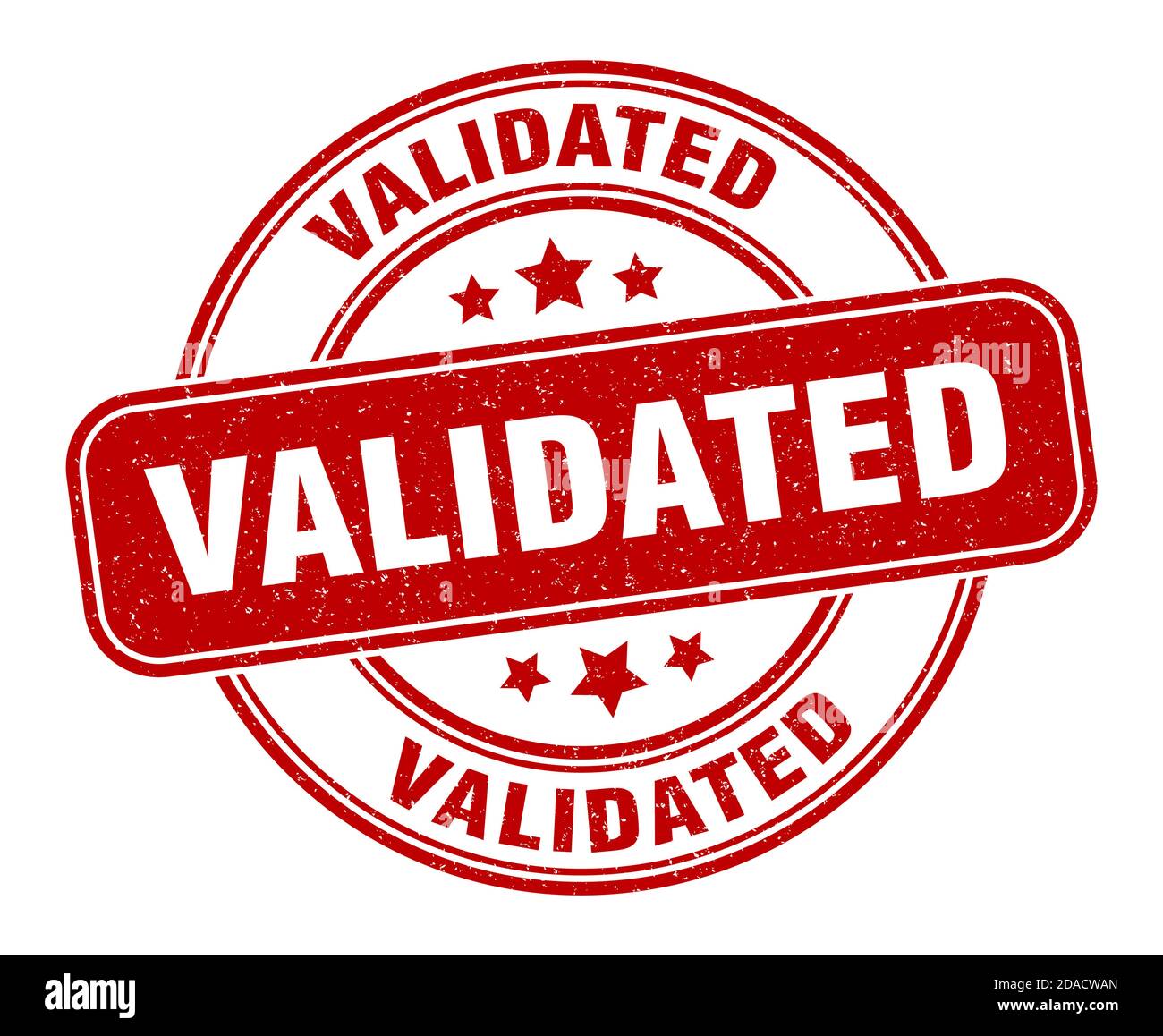 validated stamp. validated sign. round grunge label Stock Vector Image ...